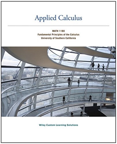 Applied Calculus Textbook, Wiley Custom Learning Solutions, ISBN ...