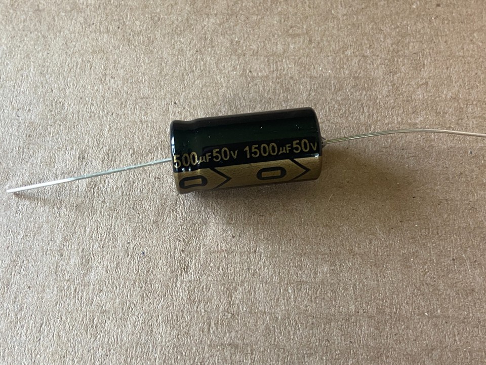 10 New Supertech 1500 uf 50v Axial Capacitors Guitar Tube Amp & Stereo ...