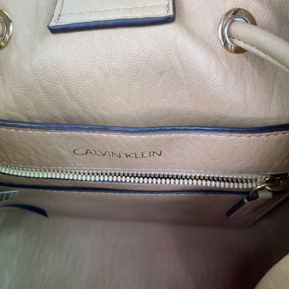 Calvin Klein Canvas Bucket Drawstring Shoulder Bag Gabrianna Purse ...