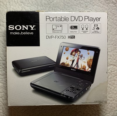 Sony Portable DVD Player DVP-FX750 7” inch Wide Screen LCD Screen ...