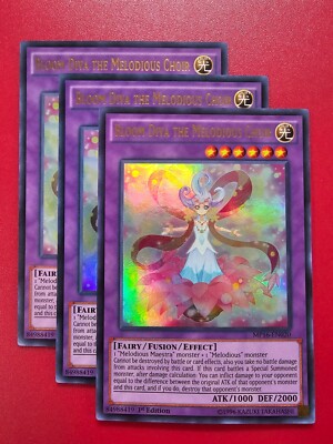 3x Yugioh MP16-EN020 Bloom Diva the Melodious Choir Ultra Rare 1st ...