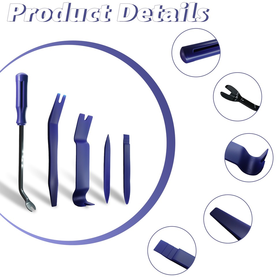 Auto Trim Removal Tool Kit Car Stereo Install Tools Dashboard Fastener ...