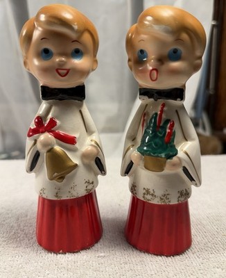 Vintage Christmas Choir Boy Figurines Japan Lot Of 2 MCM Bell And ...