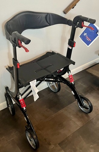 Drive HEAVY DUTY WIDE rollator walker f-22 red suspension springs ...