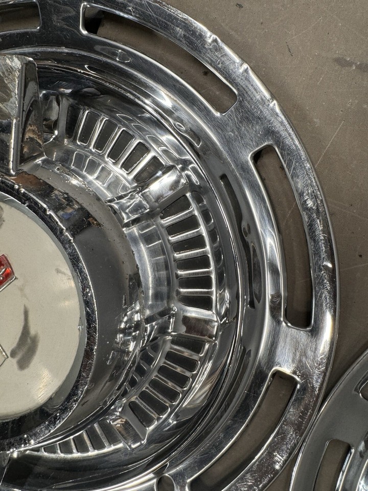 1959-1960 Chevy Impala Hubcaps 14” Hub Caps Spinners Wheel Covers Nomad ...