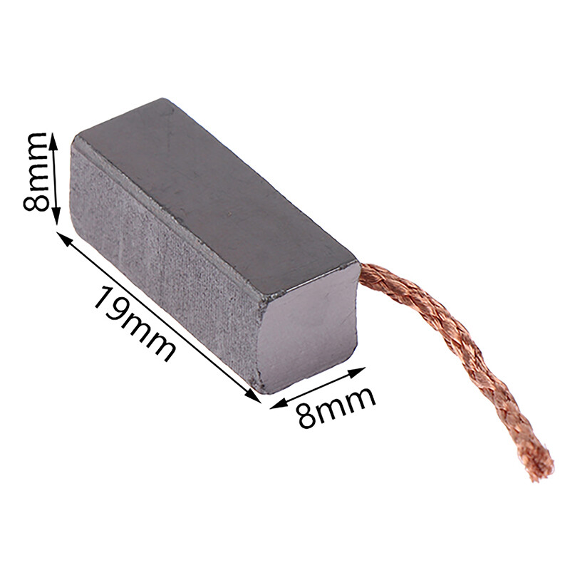 10PCS Generic 8×8×19MM Leads Generator Carbon Brushes Wire Electric ...