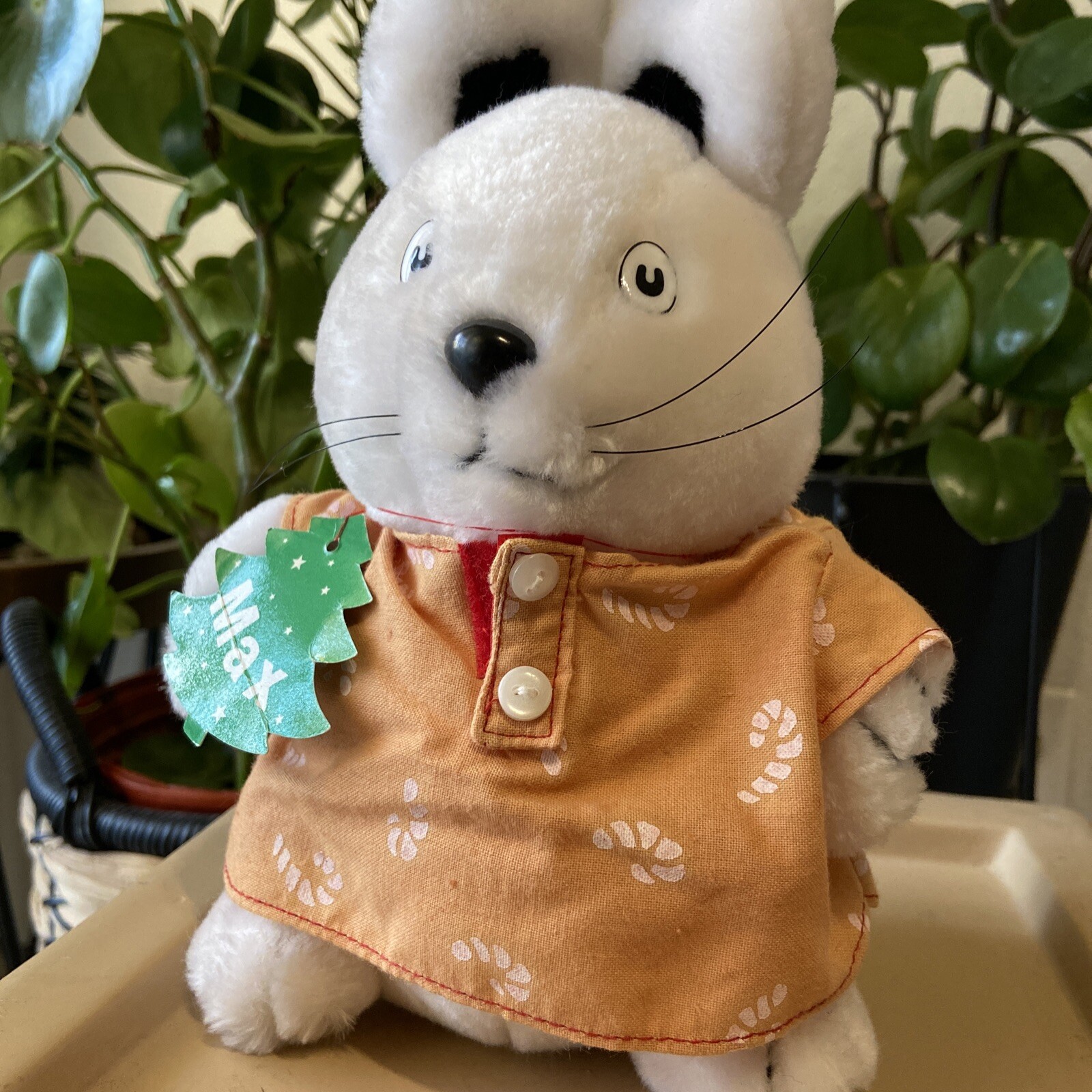 Vintage Max and Ruby Christmas Candy Cane Pajamas Plush 1986 Rosemary ...