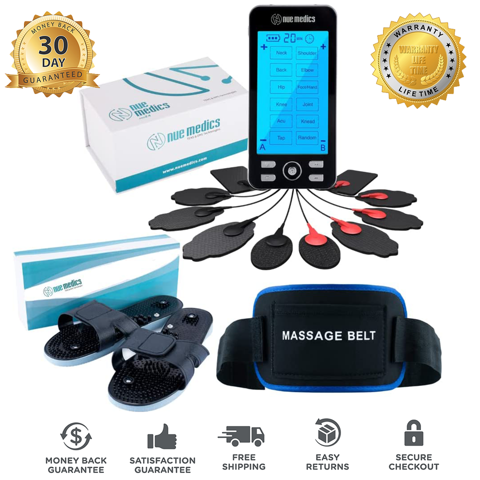 Tens Unit Muscle Stimulator Complete Set Belt SlippersMuscle Recovery ...