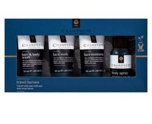 Champneys Travel Heroes Gift Set Include Face Moisturiser,Face Wash ...