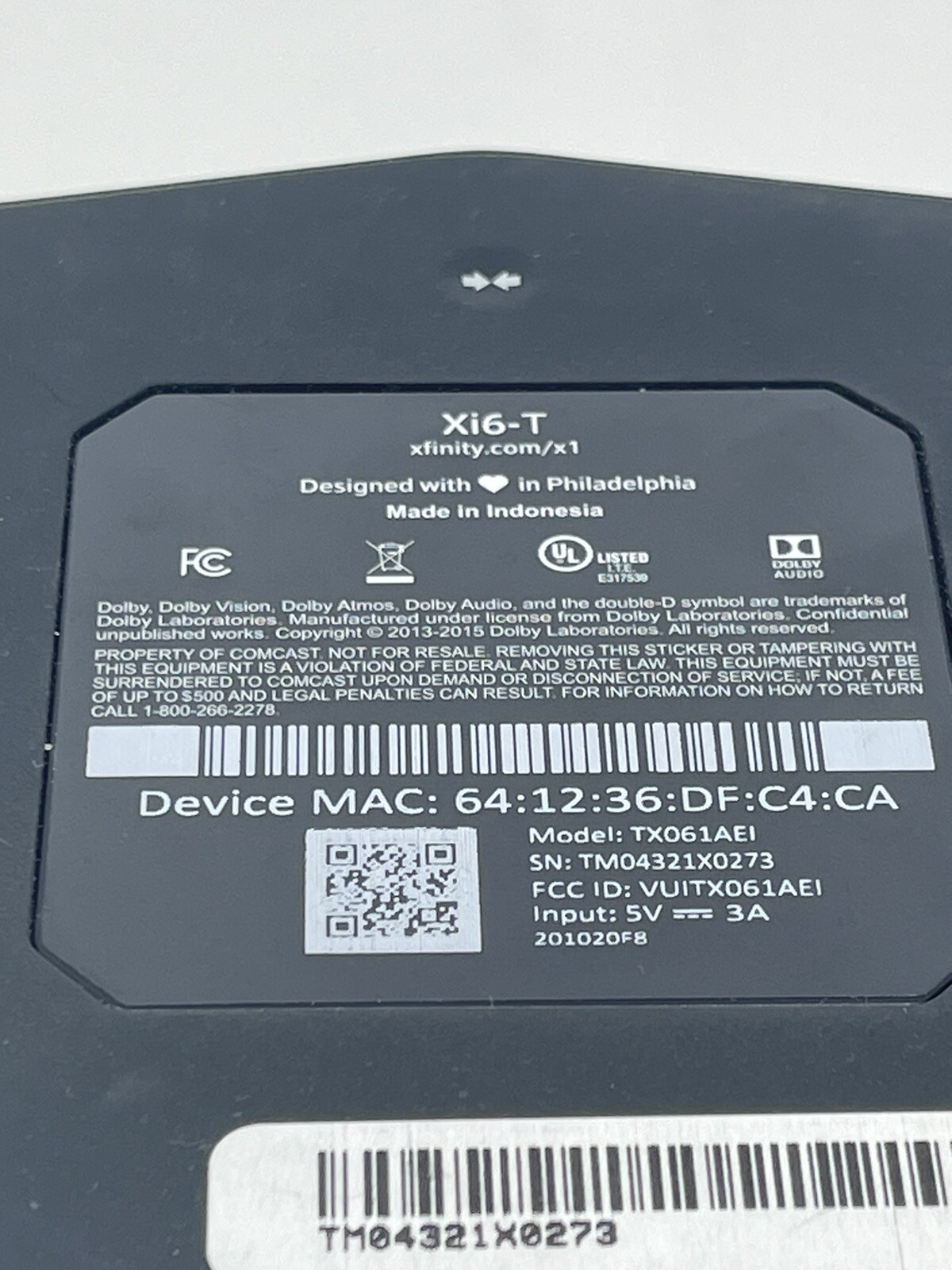 Comcast Xfinity Xi6-T TM00541G5945 Flex 4K TV Streaming Box for sale ...