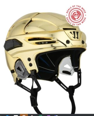 WARRIOR COVERT PX2 Chrome PRO STOCK Hockey Helmet - GOLD - Size Small ...
