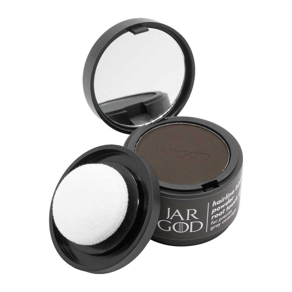 Dark Brown Hairline Powder Hair Fibers Cover up Grey Hair Root ...