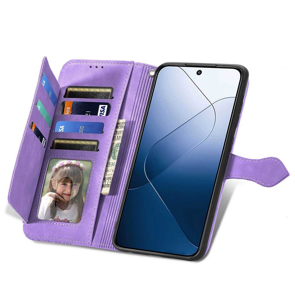 Zipper Flower Leather Phone Case For OPPO Reno 11 10 9 Find X8 A18 A60 ...