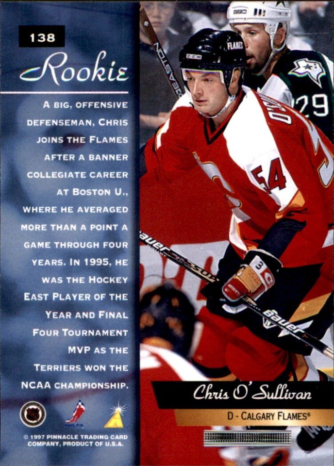1996-97 Pinnacle Zenith #138 Chris O'Sullivan CALGARY FLAMES | eBay