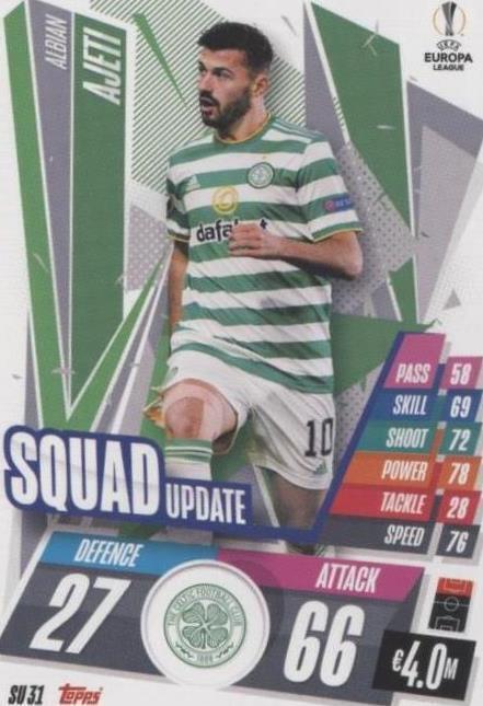 2020-21 Topps Match Attax UCL Extra - Squad Update Albian Ajeti #SU 31 ...