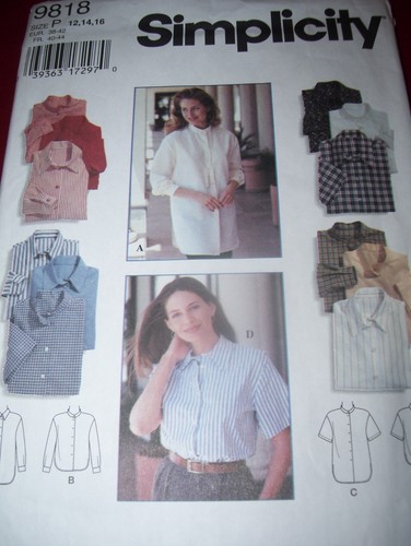 UNCIRCULATED SIMPLICITY #9818 - LADIES SHORT or LONG SLEEVE SHIRT ...