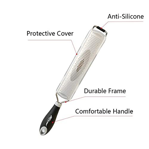 Handheld Cheese Grater Lemon Zester Ginger Fine Shredder Scraper Rasp ...