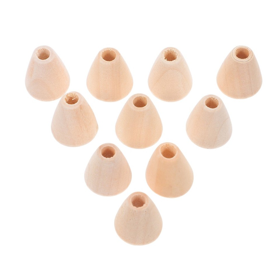 100Pcs Cone Shape Wooden Beads for DIY Jewelry Making Crafts for Boy ...