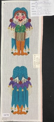 HP Needlepoint 18ct MELISSA SHIRLEY 2-sided Jester Christmas ornament ...