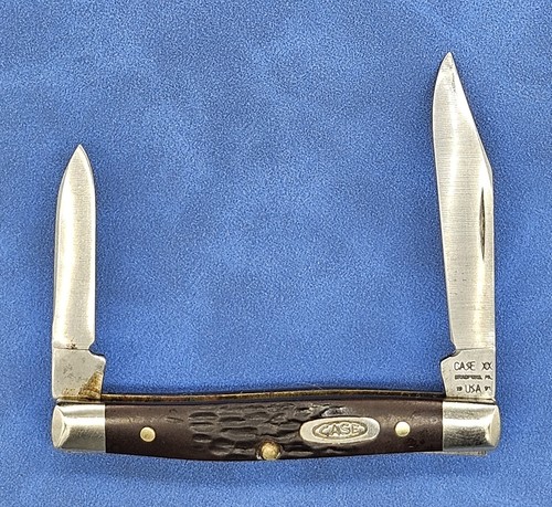 Vintage 1991 Case XX 6233 Small Pen Knife Jigged Delrin Handle 2 Blade ...