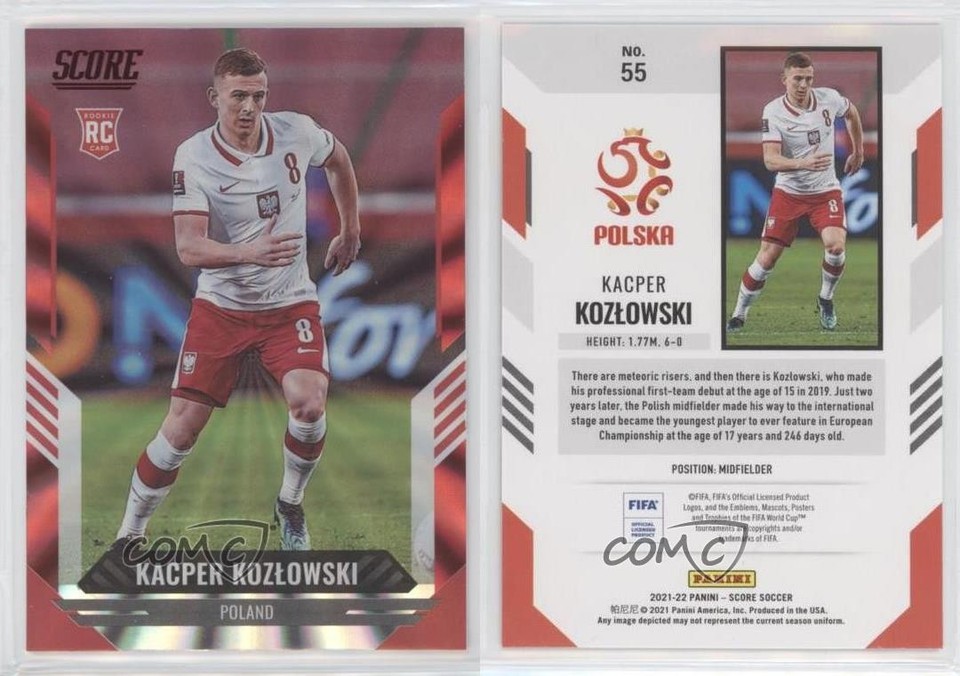2021-22 Panini Score FIFA Red Lasers Kacper Kozlowski Kacper Kozłowski ...