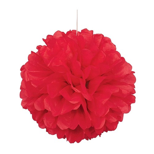 20cm Red Tissue Paper Puff Ball Wedding Party Supplies Birthday ...