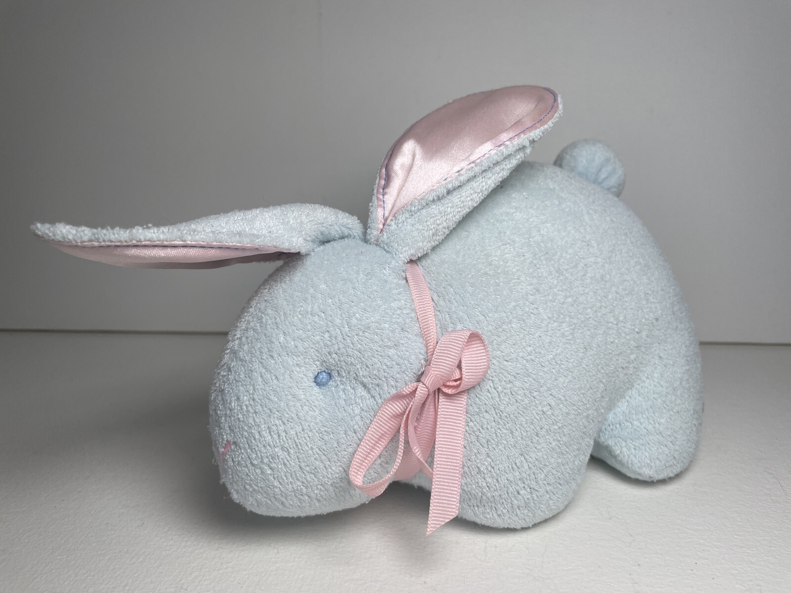 Vintage Eden Baby Blue & Pink Terry Cloth Bunny Rabbit Stuffed Animal ...