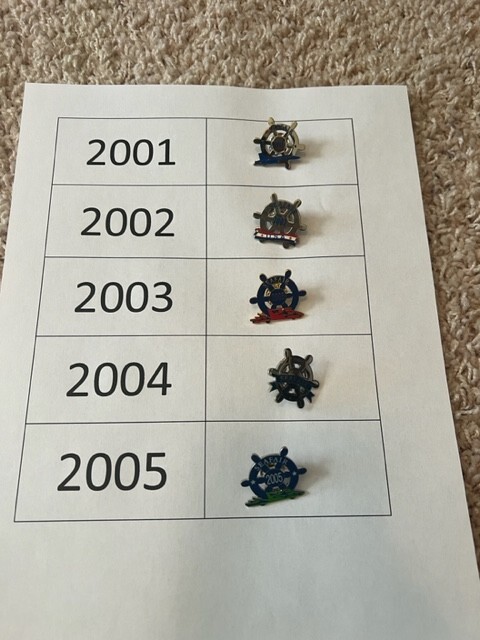 LOT # 9 2001 - 2005 SEATTLE SEAFAIR SKIPPER PIN HYDROPLANE HYDRO RACE ...