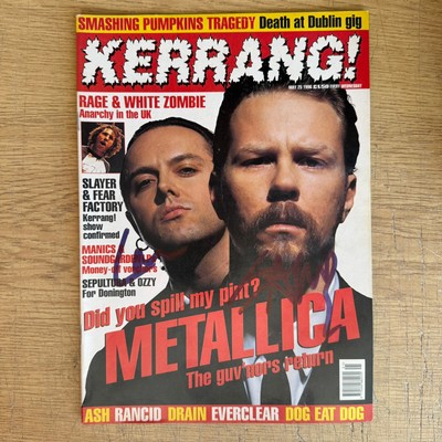 Kerrang Magazine Issue 598 Metallica Signed by Lars Ulrich and James ...