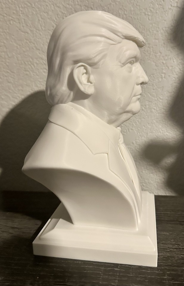 Huge 10" Tall White Donald Trump DJT MAGA Bust Statue Made in USA | eBay