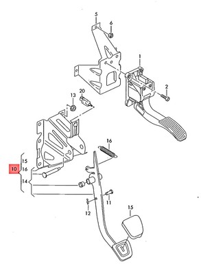 Genuine VW Crafter 2E 2EA 2EB 2ED 2EE 2EH 2EK 2EX 2F Brake Pedal ...