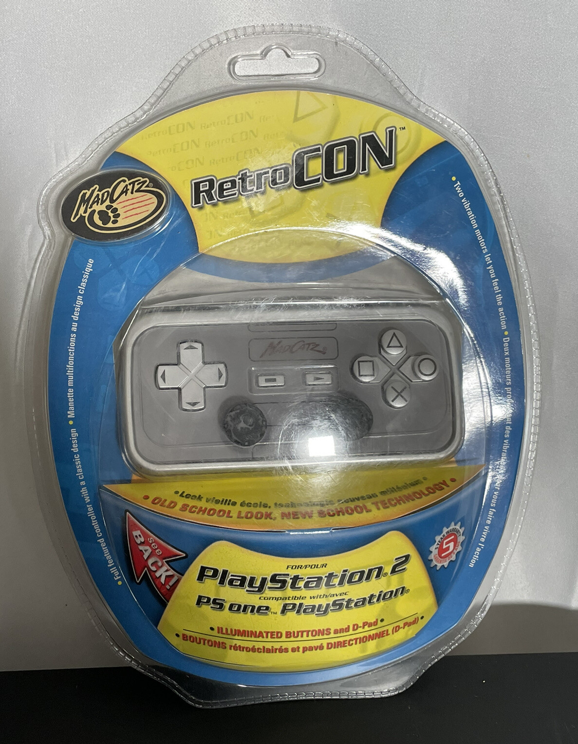 Mad Catz RetroCON Controller for PS2 (58202) Video Games Controller for ...