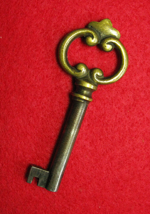 Skeleton Key Genuine Antique Steel & Brass Barrel Key - More Old Rare ...