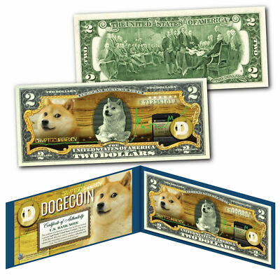 SOLD OUT - DOGECOIN $2 Bill Legal U.S. Tender DOGE Crypto Collector ...