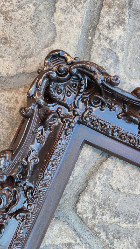 8x10 Brown Picture Frame, Baroque Frame, Ornate Art Wall Frame, Fancy ...