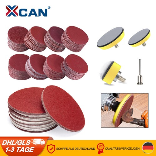 102 X Schleifscheiben 25-75mm Schleifpads Korn 80-3000 Exzenter ...