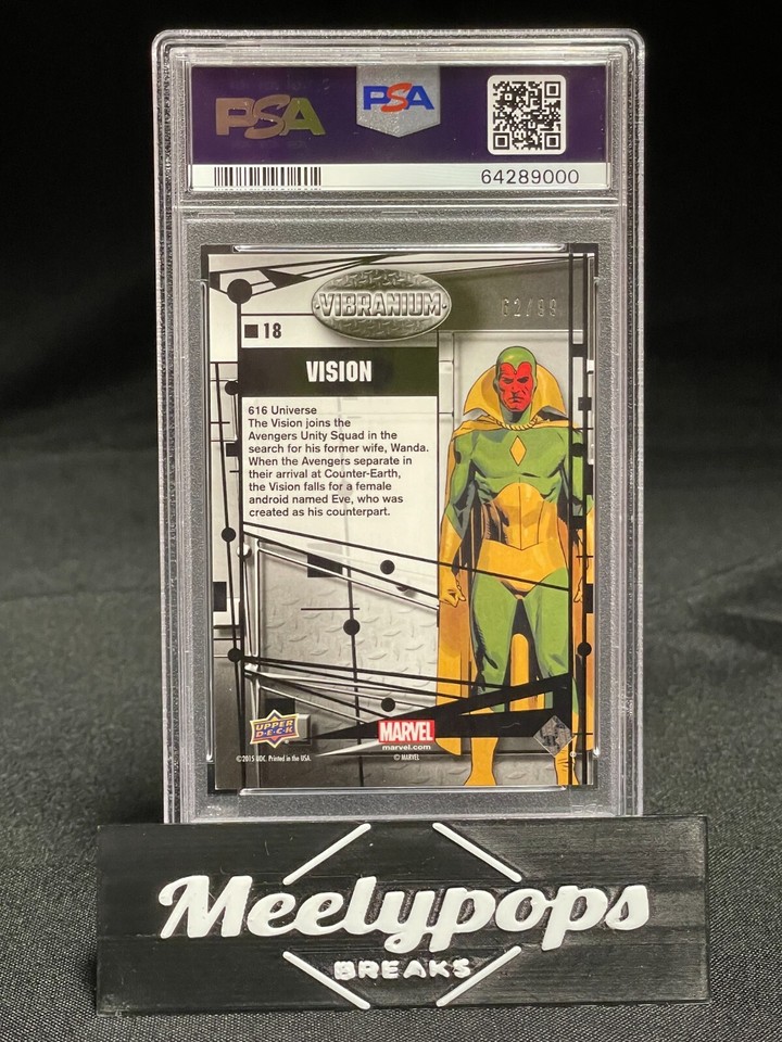 Vision 2015 Upper Deck Marvel Vibranium /99 Refined #18 PSA 9 | eBay