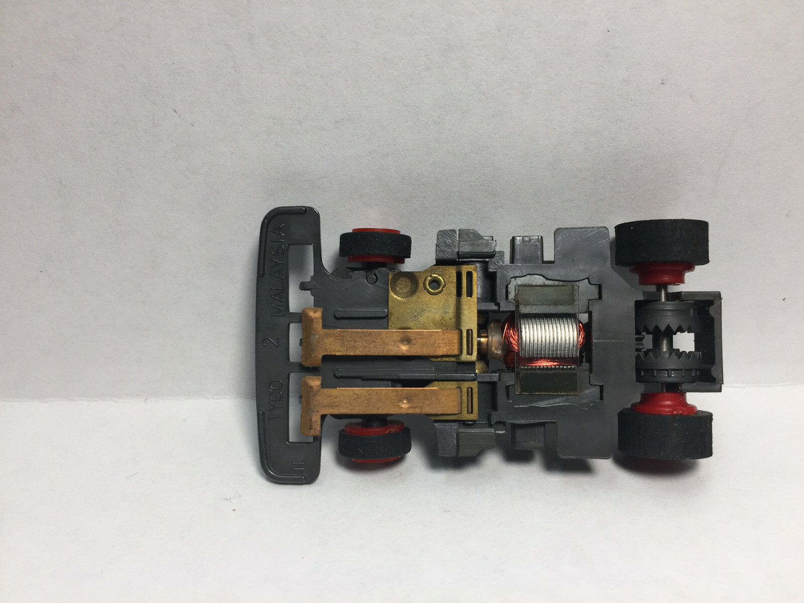 TYCO TCR 1991 (1) Slot Less WIDE CHASSIS HTF RED WHEELS use on AFX ...