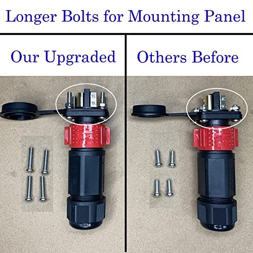 50 Amp Industrial Connector 8AWG 2 Pin Waterproof IP67 Plug ...