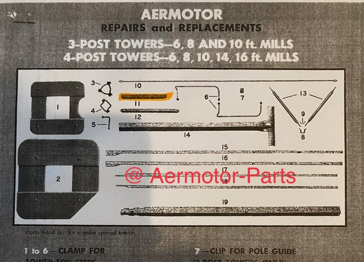 Aermotor Windmill Tower Top Angle Iron Girt, NEW, for 21ft towers T2638 ...