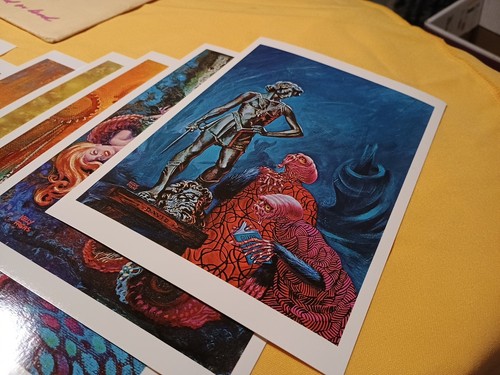 Vintage 1974 FRANK KELLY FREAS: SIGNED x 8 SET / PORTFOLIO of 8 GIANT ...