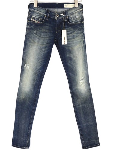 Diesel Grupee 0838T Donna Jeans W25/L32 Super Slim Skinny Vita Bassa ...