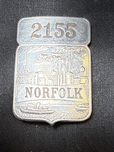 VINTAGE FORD MOTOR CO EMPLOYEE BADGE NORFOLK ASSEMBLY #2155 VERY RARE ...