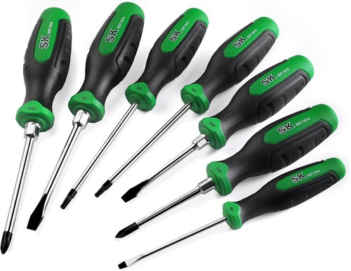 SK 7-Piece Magnetic Screwdriver Set, Includes Slotted/Phillip/Star ...