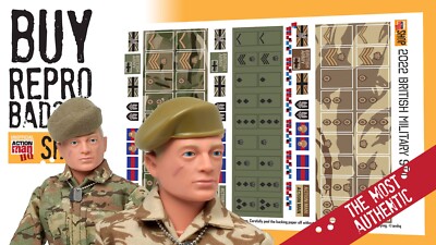 New Action Man Action Soldier and Soldier Deluxe Rank Stickers 2022 ...
