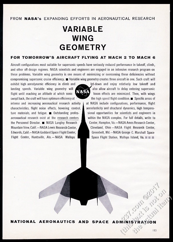 NASA & variable wing geometry: It was easier said than done. | Aviation ...