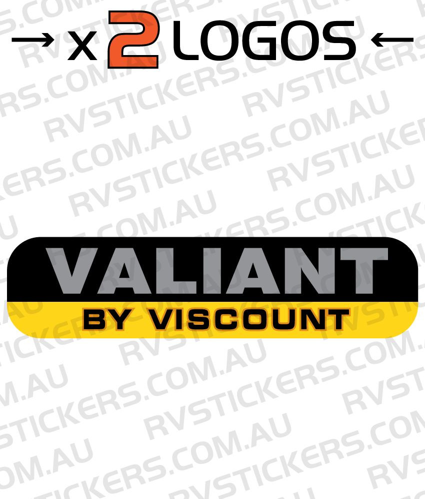 2x VALIANT BY VISCOUNT Caravan decal, sticker, vintage, graphics | eBay