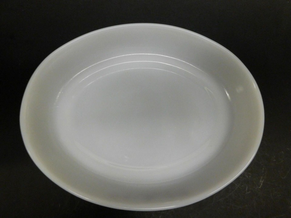 Termocrisa Dynaware Pyr-O-Rey Oval Milk Glass Brown Daisy Bowl ...