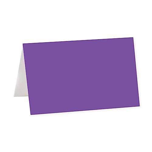 Table Tent Printable Place Cards On Perforated Paper Blank Purple ...