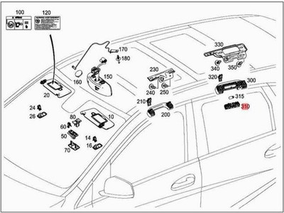 Genuine MERCEDES BBDC W242 W166 X156 X166 Interior lamp 1669066901 | eBay
